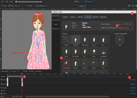 How To Replace Some Of The Layers Of A Character In The Animate Mode