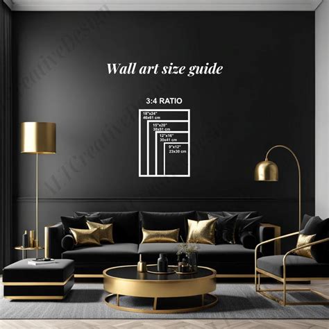 Wall Art Size Guide CANVA Editable Photo Frame Sizes Print Size Guide Frame Size Guide Canvas