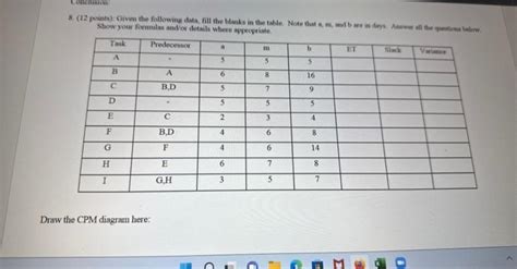 Solved Show Your Formulas And Or Details Where Appropriate Chegg Com