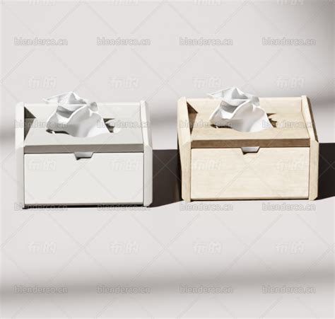 纸巾盒blender模型布的32 Blender布的