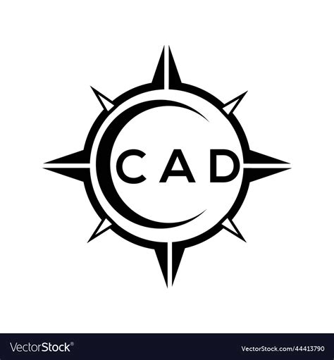 Cad Abstract Technology Circle Setting Logo Vector Image
