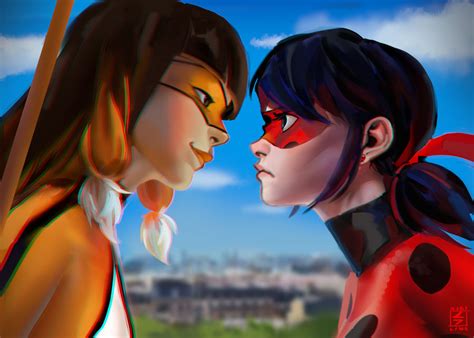 Miraculous Ladybug Ladybug Vs Volpina By Xiriline On Deviantart