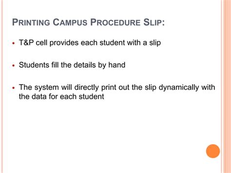 Training And Placement Database Management System Ppt