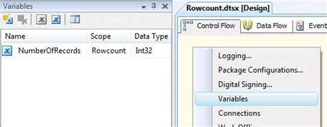 Microsoft Sql Server Integration Services Rowcount For Execute Sql Task