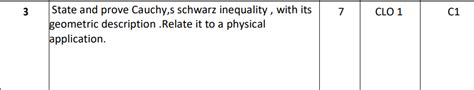 Solved 3 7 CLO 1 C1 State And Prove Cauchy S Schwarz Chegg Com