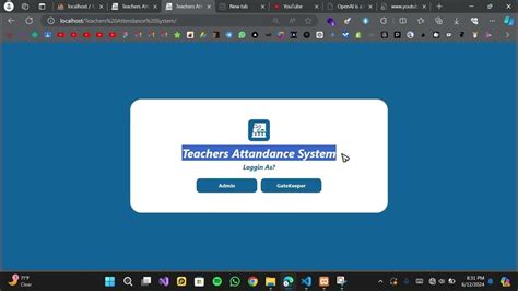 teachers attedance system with [full free sourcecode] youtube