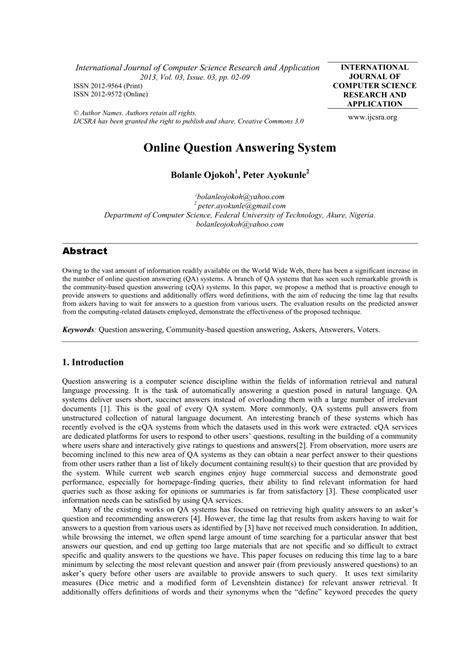 Pdf Online Question Answering System
