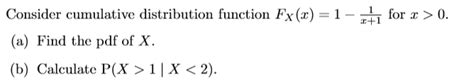 Solved Consider Cumulative Distribution Function