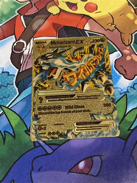 Pokemon Gold Foil Card Mega Charizard EX Values MAVIN