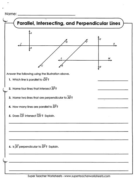 Free Printable Intersecting Lines