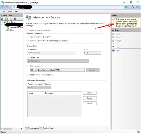 iis 10 configuring web deploy on iis 10 and issues with the