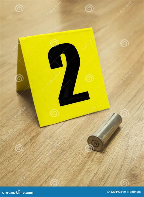 Crime Scene Investigation Magnum Bullet Shell Casing As A Piece Of