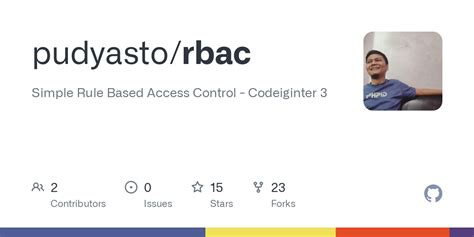 Github Pudyasto Rbac Simple Rule Based Access Control Codeiginter 3