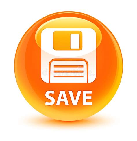 Save Floppy Disk Icon Orange Round Button Stock Illustration Illustration Of Orange Symbol