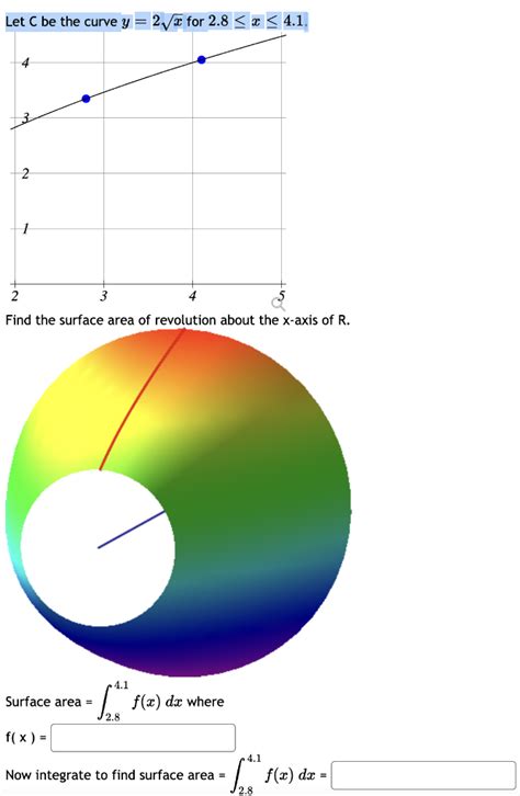 Solved Let C Be The Curve Y2x For 28≤x≤41 Find The