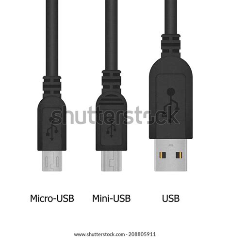 Usb Cable Connection Data High Technology Stock Illustration 208805911 Shutterstock