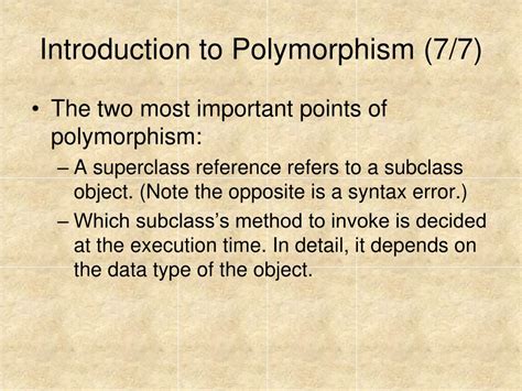 Ppt Cop 3003 Object Oriented Programming Polymorphism Powerpoint Presentation Id7086392