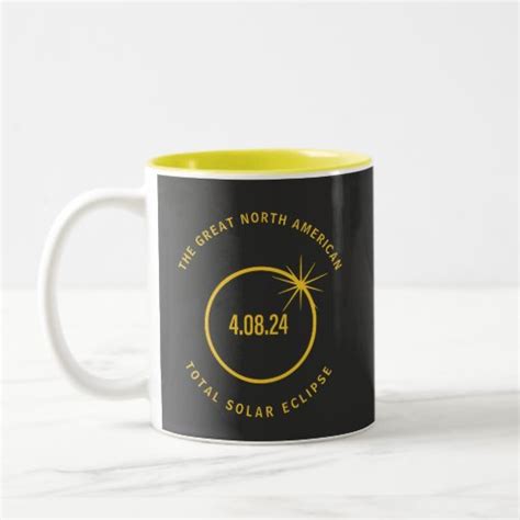 Great North American Total Solar Eclipse 040824 Two Tone Coffee Mug Zazzle