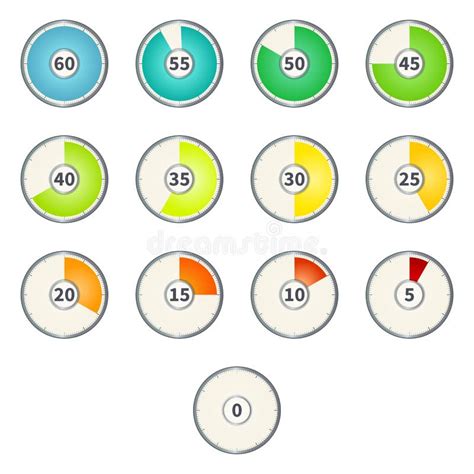 Set Of Timer Clocks Stock Vector Illustration Of Graphic 29908731