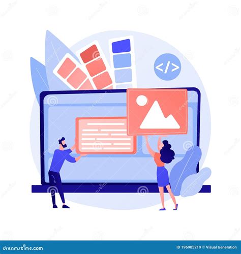 Low Code Development Abstract Concept Vector Illustration Stock Vector