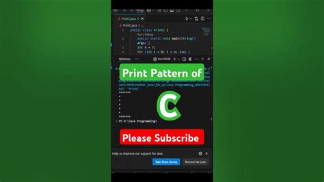 how to print character c in java shorts java coding codingshorts shortsvideo