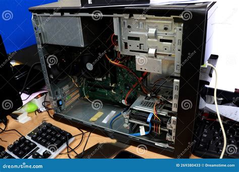 The Inside Of A Cpu Of A Computer Stock Image Image Of Internet Computer 269380433