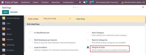 An Overview Of Margin Cost On Product Information With Odoo POS