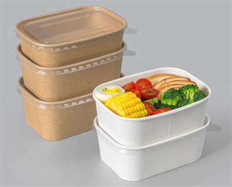 Rectangular Kraft Paper Salad Container Yibaili Package