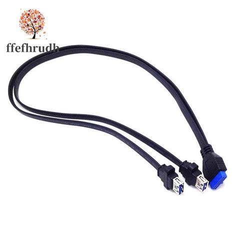 Dual Port Usb Front Panel Extension Cable A Type Female To Pin Box Header Female Slot
