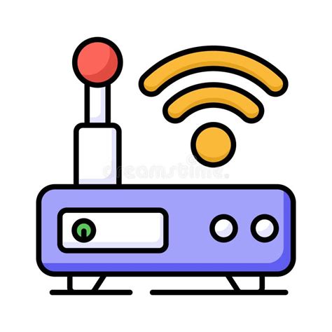 An Icon Of Wifi Router Shows Networking Device That Enables Wireless Communication Between