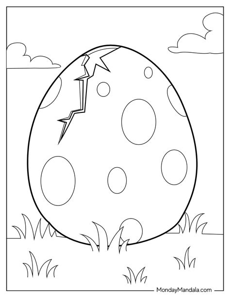 Dinosaur Hatching Coloring Page Dinosaur Hatching Coloring Page
