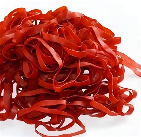 Kl Rubber 32 Red Natural Biodegradable Elastic Rubber Bands 1lbpk