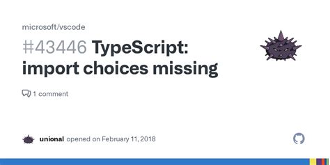 Typescript Import Choices Missing · Issue 43446 · Microsoftvscode · Github