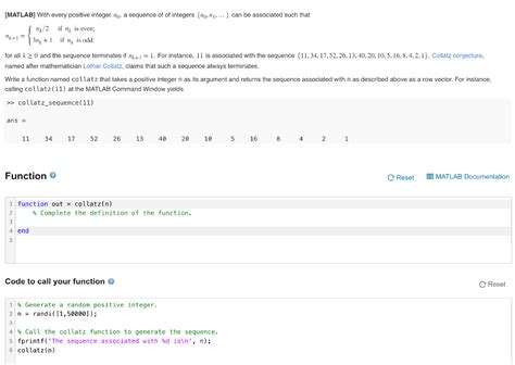 Solved Matlab With Every Positive Integer A Sequence Of