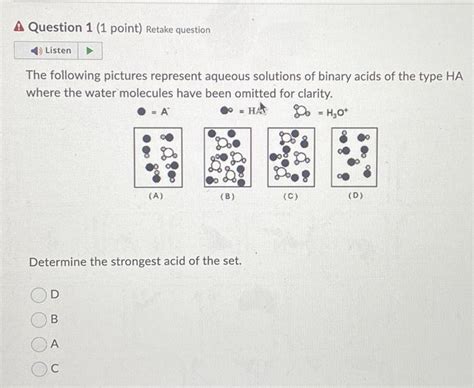 Solved The Following Pictures Represent Aqueous Solutions