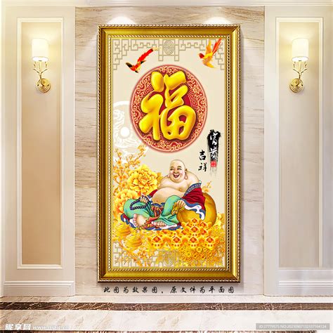 财源广进玄关画设计图 室内广告设计 广告设计 设计图库 昵图网