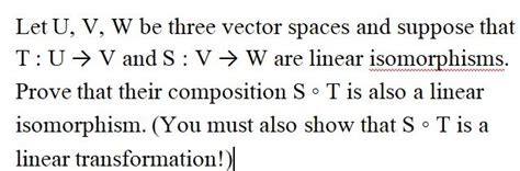 solved let u v w be three vector spaces and suppose that