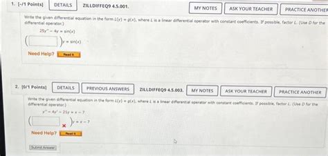 Solved Write The Given Differential Equation In The Form