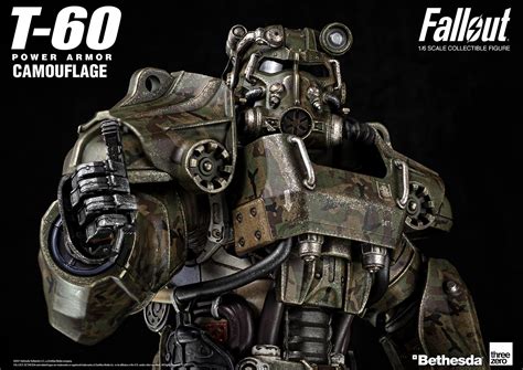 Fallout T 60 Power Armor Camouflage 1 6 Scale Figure By Threezero The