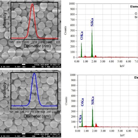 A FE SEM Image And EDXS Spectra Of Bare SiO And B FE SEM Image Download Scientific
