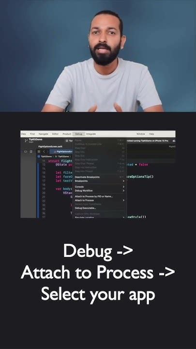 Debugging Tip Attach To Process Iosdeveloper Iosinterview Debugging
