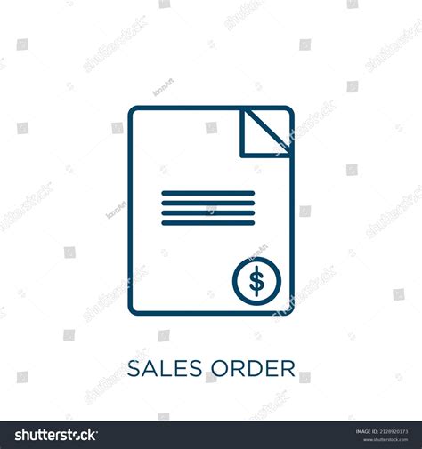 Sales Order Icon Thin Linear Sales Stock Vector Royalty Free 2128920173 Shutterstock