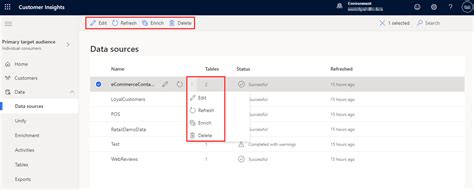 Manage Data Sources Dynamics 365 Customer Insights Microsoft Learn