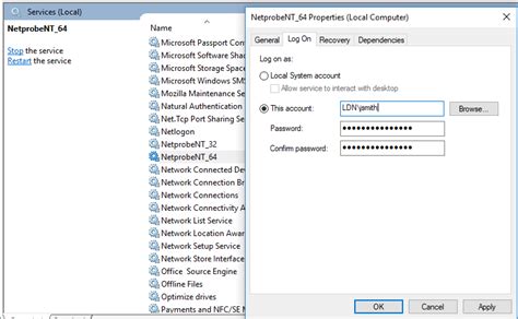 Geneos Netprobe Run Windows Netprobe As A User Present In The Active Directory Support