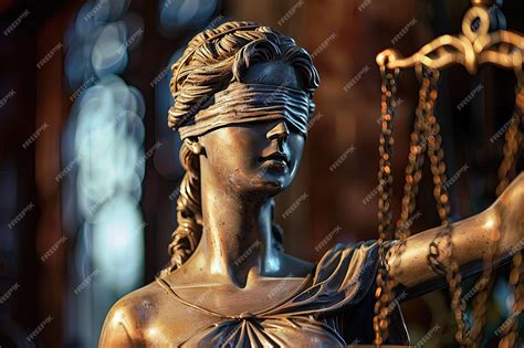 Statue Of Woman With Blindfold Holding Scales Justice Symbolism