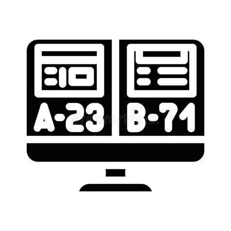 Ab Testing Ux Ui Design Glyph Icon Vector Illustration Stock Vector Illustration Of Testing