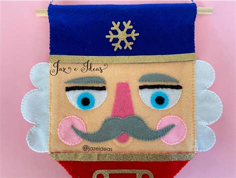 Nutcracker Felt Banner Pattern Christmas Felt Pattern Nutcracker Diy