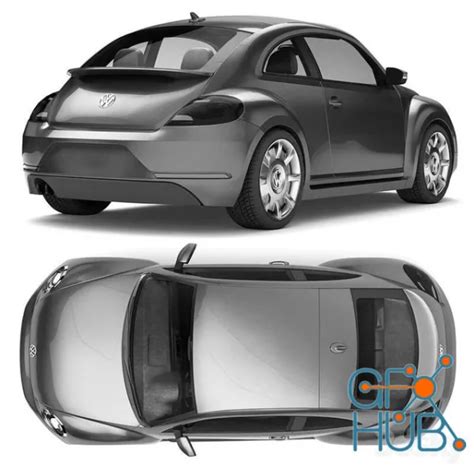 3d Model Volkswagen Beetle Grey 40800