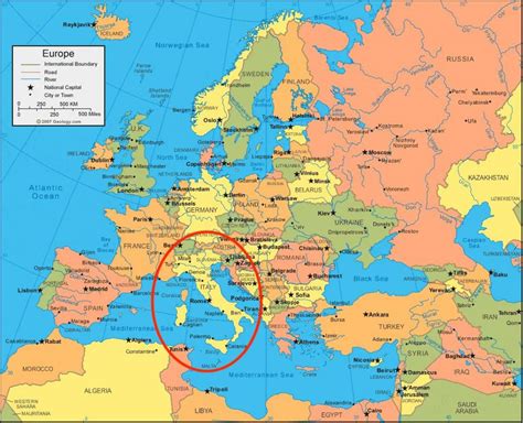Map Of Italy And Europe Adams Printable Map