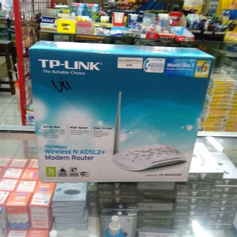 Jual Tp Link 150 Mbps Wireles N Adsl 2 Modem Router Shopee Indonesia